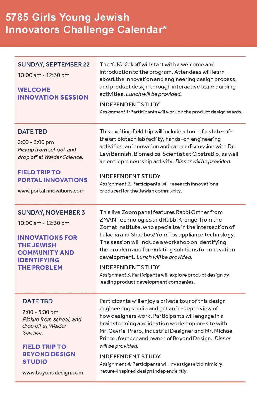Young Jewish Innovators Challenge - Walder Science